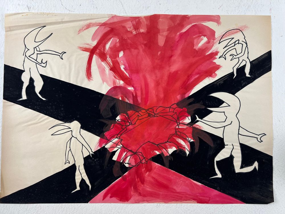 Abstrakte Aquarell aus Galerie Nachlass (Gebraucht) in Neuhausen am Rheinfall für CHF 5 – mit ...