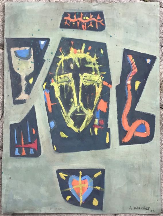 André BRECHET (1921-1993) Interessante Mischtecknik (Gebraucht) in Root für CHF 10 – mit ...