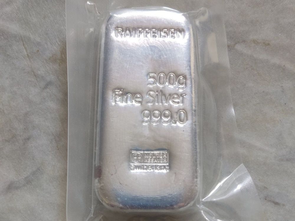 SILVER LINGOT 999 500GR RAIFFEISEN (Gebraucht) in Clarens für CHF 370 ...