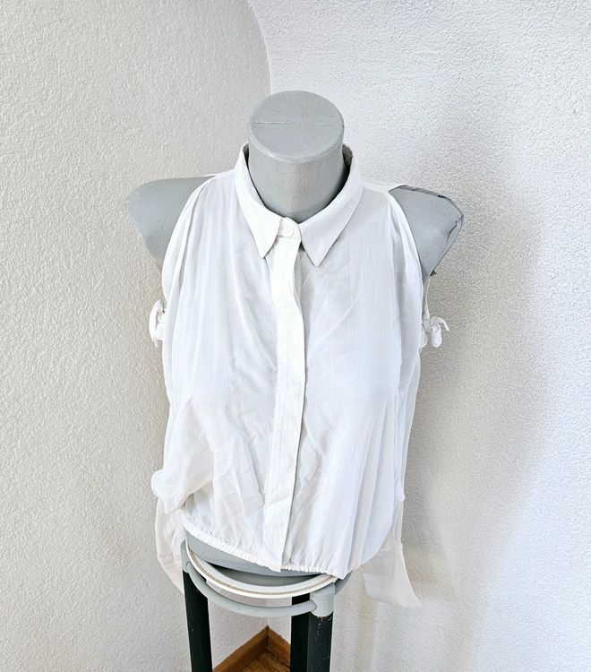 romantische Bluse weiss Stradivarius Gr. S offene Ärmel (Neu (gemäss Beschreibung)) in ...