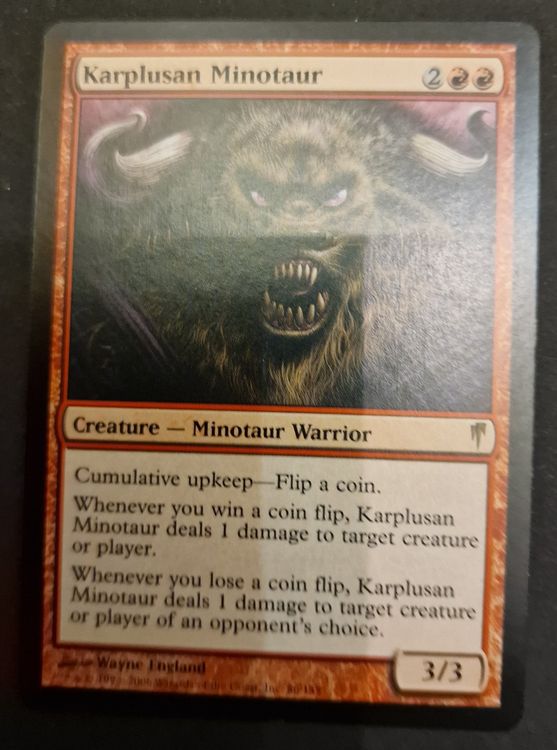 Karplusan Minotaur, Magic the Gathering (Gebraucht) in Hochdorf für CHF ...