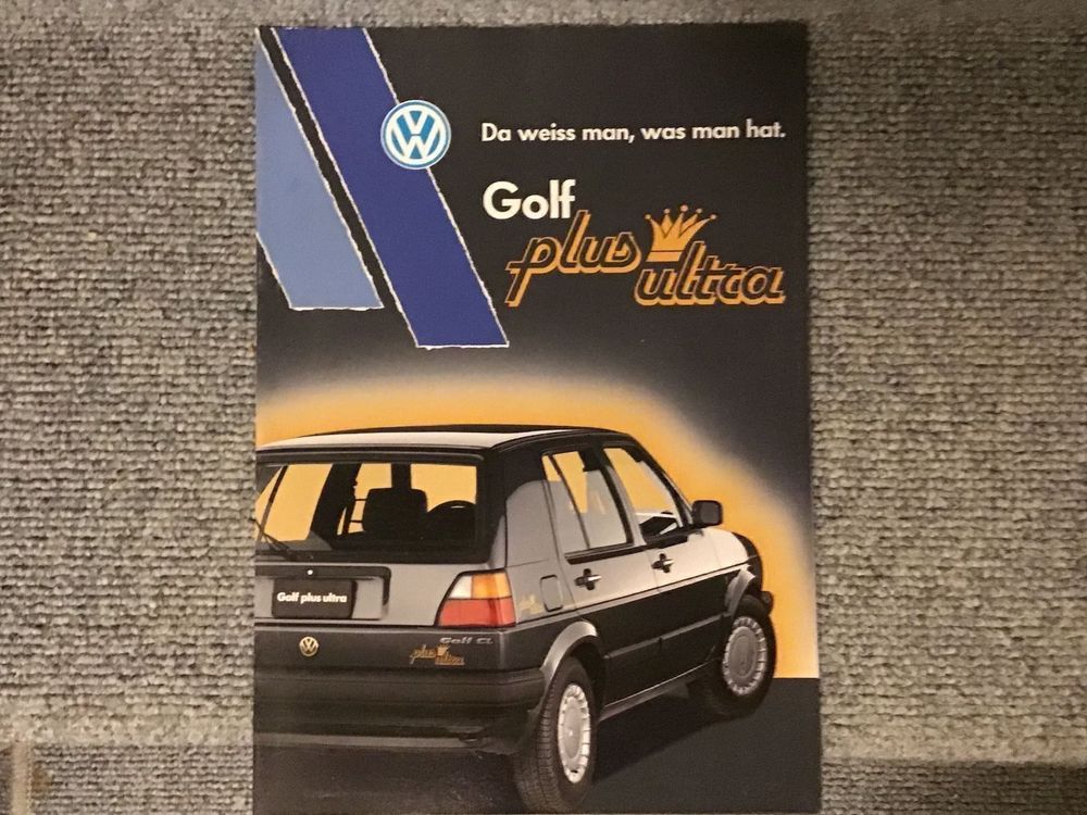 VW Golf plus ultra Faltprospekt 1990 (Gebraucht) in Scherzingen für CHF ...