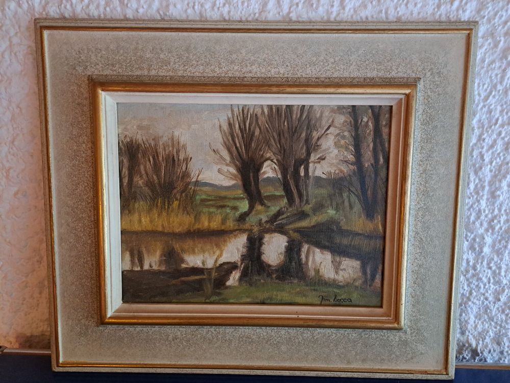 TABLEAU HUILE SUR TOILE ANCIENNE THIELLE DE LOCCA NEUCHATEL (Gebraucht) in couvet für CHF 39 ...