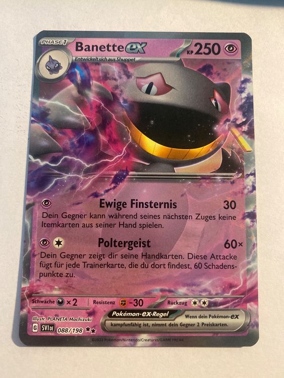 Pokemonkarte Banette EX (Neu (gemäss Beschreibung)) in Neuhausen für ...