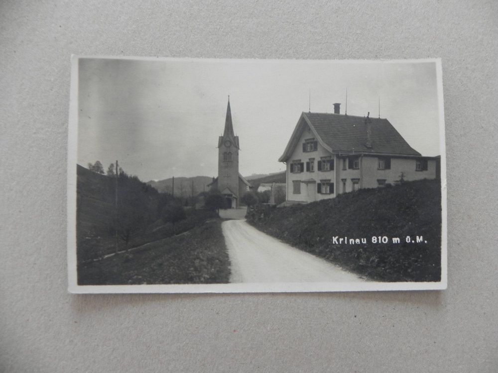 Echtphoto Karte Krinau Toggenburg Sg Kirche Wohnhaus 1923 Kaufen Auf