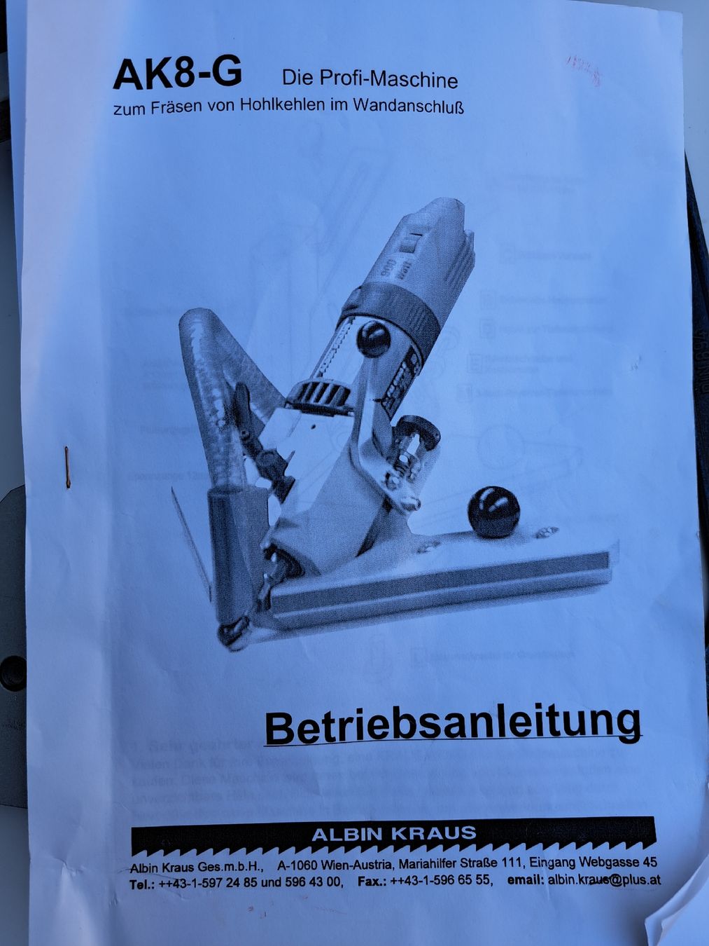 Fräsmaschine Albin Kraus AK8-G (Hohlkehlen) (Gebraucht) in Neuhausen für CHF 350 – mit Lieferung ...