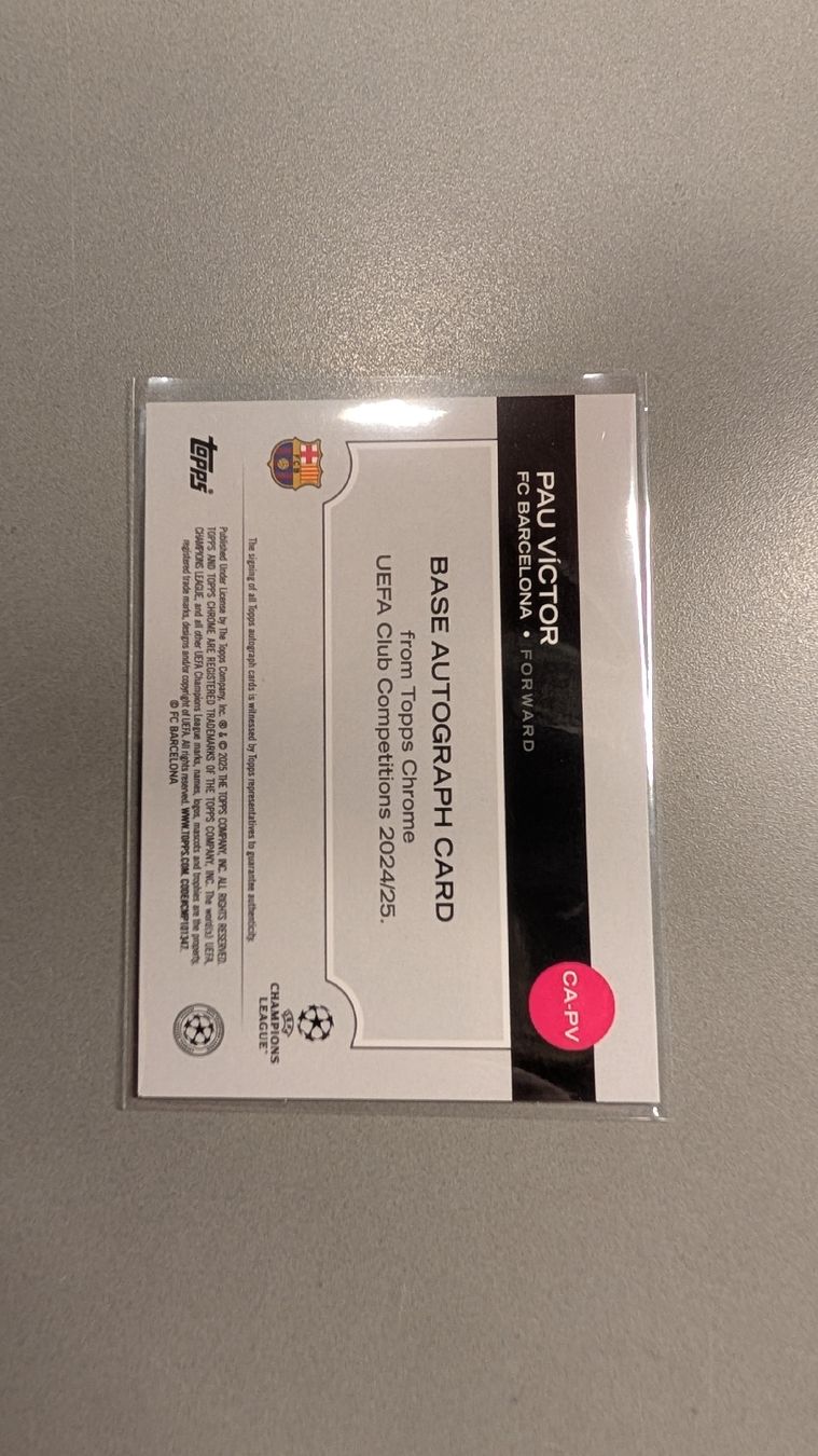 2024-25 Topps Chrome Pau Víctor RC Pink Refractor AUTO (Neu (gemäss ...