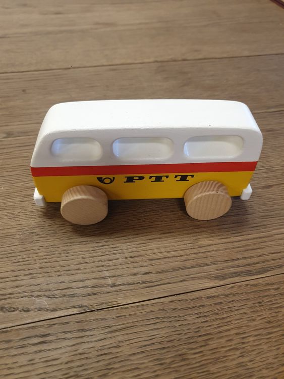 Holzspielzeug PTT Bus, Retro Oldtimer Bulli (Gebraucht) in Villmergen ...