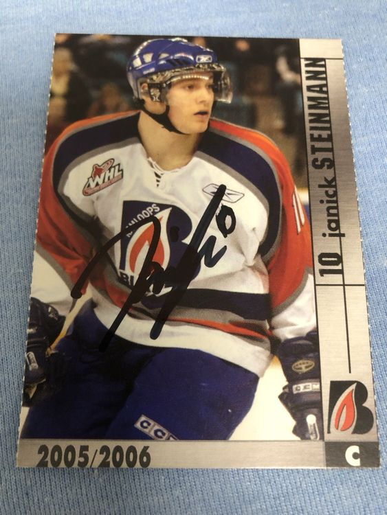 Jannick Steinmann SCRJ Rappi EVZ Lugano HCD Hockey Card sign | Kaufen ...