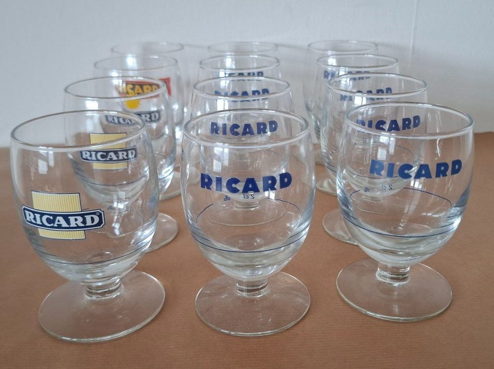 Lot 12 verres ballon Ricard 2cl Db Durobor vintage (Gebraucht) in ...