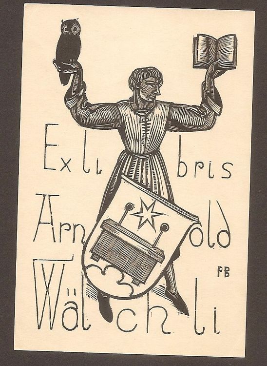 Ex-libris héraldique Arnold WÄLCHLI par Paul Boesch, Bern (D'occasion ...