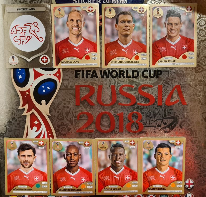 Panini WM 2018 Rusia World Cup, Bilder Sticker auswählen (Neu (gemäss ...