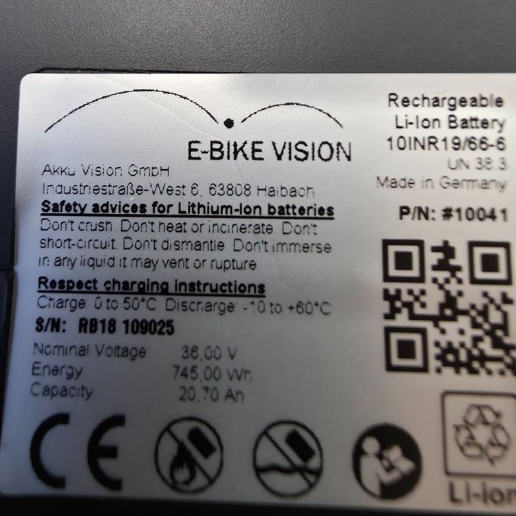 E-Bike-Vision Bosch Powerpack 745Wh | UVP CHF 958.80 (Gebraucht) in Tübach für CHF 349 – mit ...