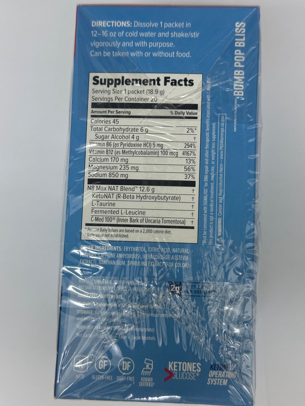 Exogene Ketone Bomb Pop bliss mit Koffein (Neu und originalverpackt) in ...