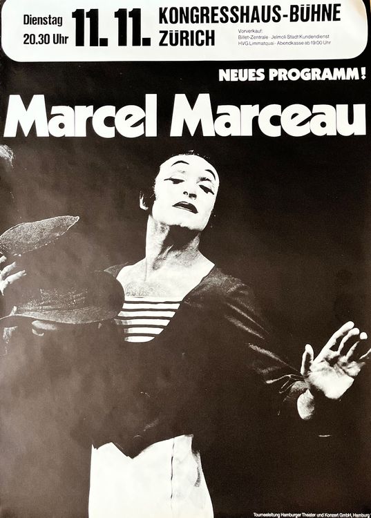 Marcel Marceau Grosse Plakat (Gebraucht) in Hochdorf für CHF 5 – mit ...