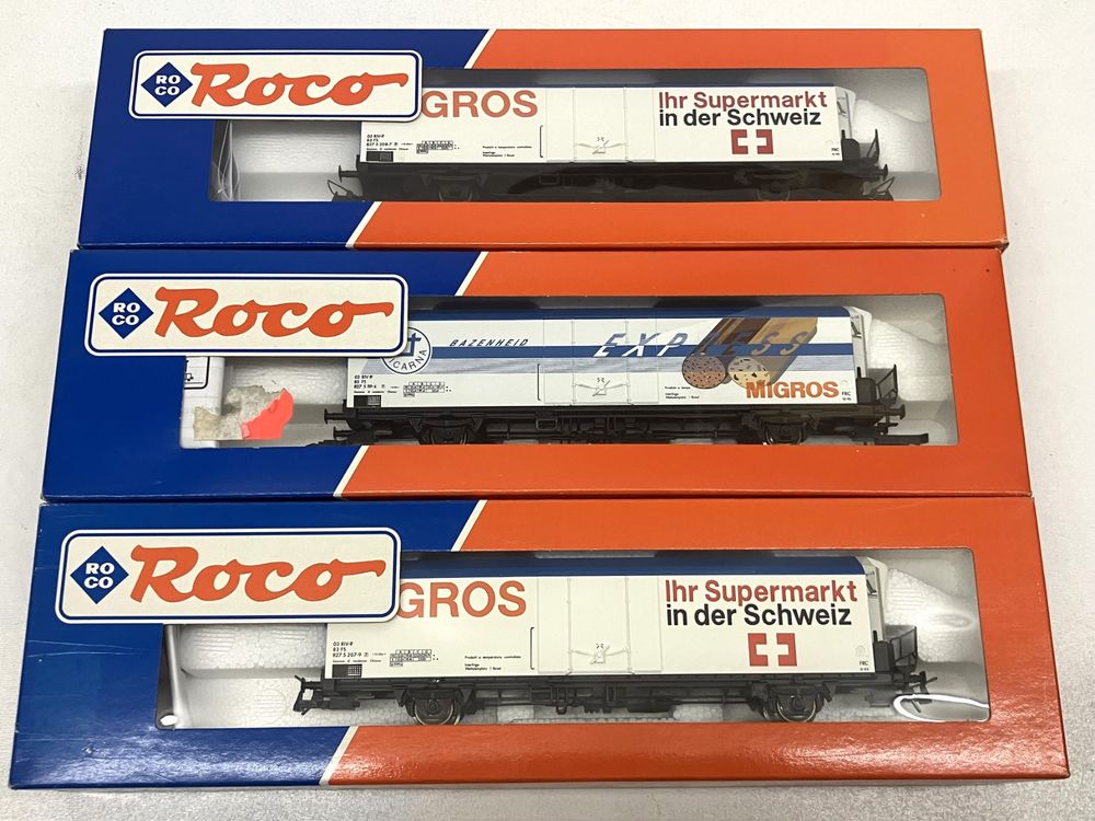 Roco 46557/58: Set 3 Wagen FS Migros - Micarna FS Bazenheid (Neu ...