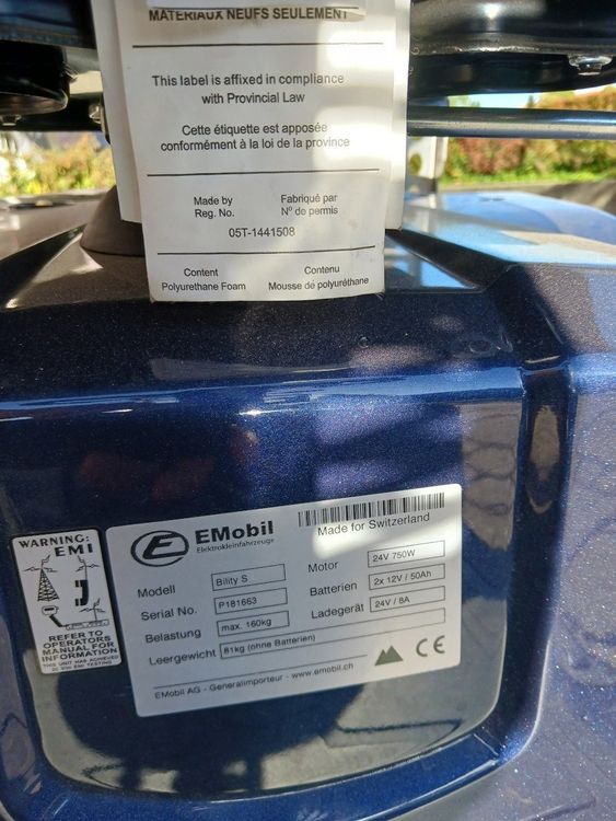 Emobil Bility S - Emobil (Gebraucht) in Walperswil für CHF 405 – nur ...