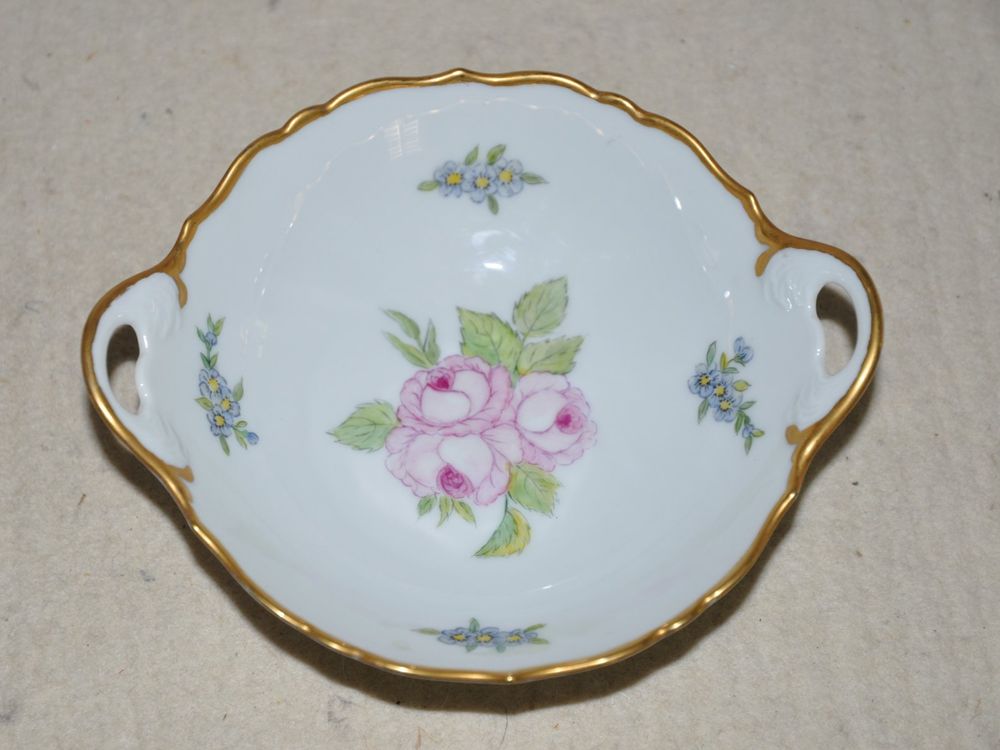 Kaiser Germany Schale mit Rosenmuster, Goldrand, Vintage (Gebraucht) in ...