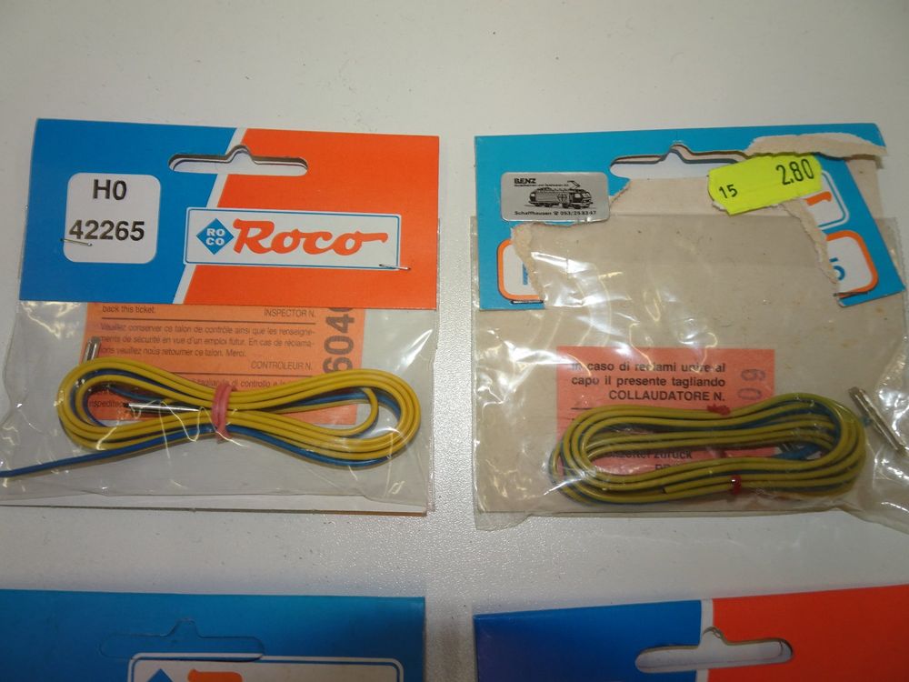 4 Roco Anschlusskabel Gleis Schienen HO 42265 | Kaufen auf Ricardo