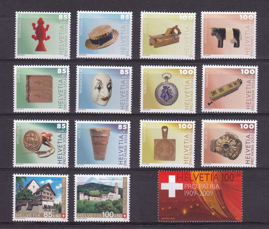 2000-2016+2018+2019 Patriasätze**plus Block+Ausschnitt 2009 (Neu (gemäss Beschreibung)) in ...