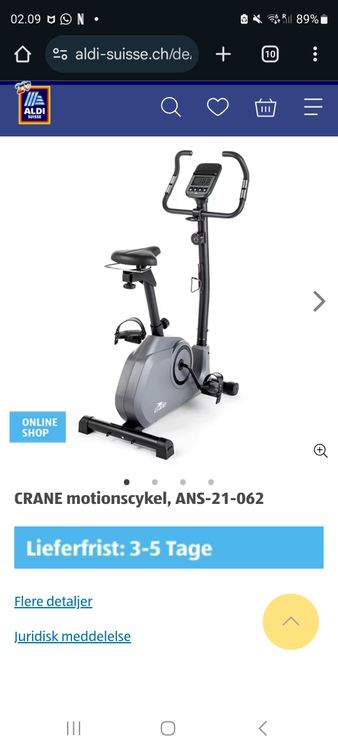 Crane Exercise Bike, until 21.04.2025 (Neu (gemäss Beschreibung)) in ...