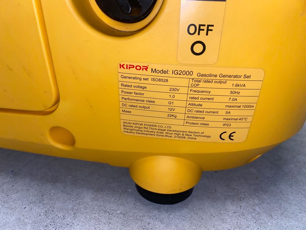 Kipor IG 2000 / Generator - Inverter CH Version (Gebraucht) in ...