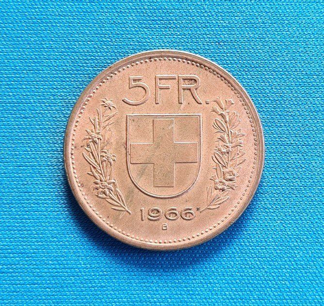 Münze Silber Fünf Franken 1966 (Gebraucht) in Saland für CHF 10 – mit Lieferung auf Ricardo kaufen