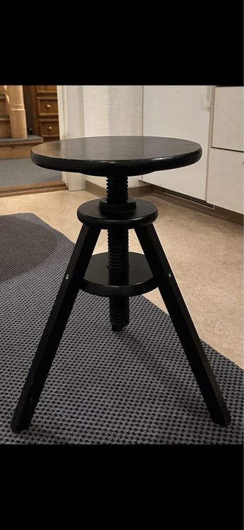 Hocker Holz Schwarz