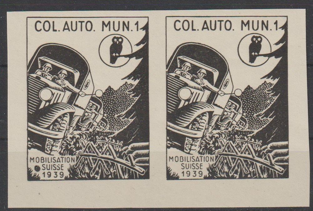 MIT UND OHNE PUNKT, COL AUTO MUN 1, Wit 3w/2, Fr 200.-- (Neu (gemäss ...