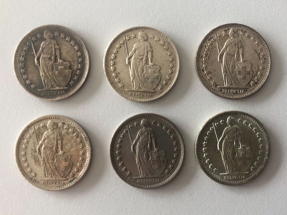50 Rappen Silbermünzen / 6 Stück (Gebraucht) in Pfäffikon ZH für CHF 8 – mit Lieferung auf ...