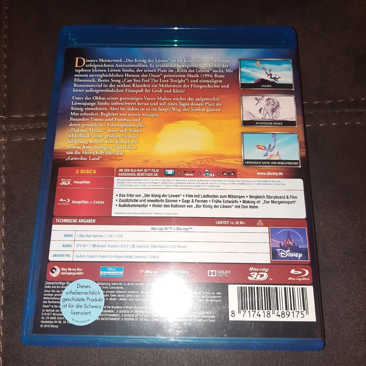 Der König der Löwen Blue Ray Diamond Edition 2D & 3D Disney | Kaufen ...