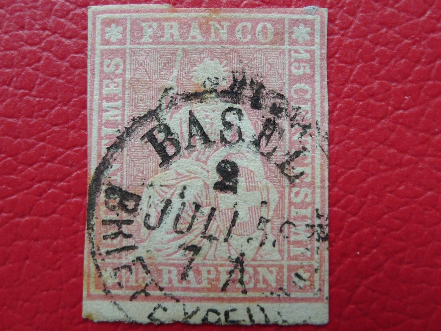 24D (24B3), sauber von BASEL mit Bogenrand, Kat: 90.- (Gebraucht) in Sursee für CHF 5 – mit ...