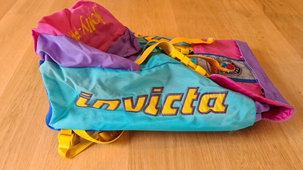 Original Vintage INVICTA Neon Farben Rucksack Anfang 90er | Kaufen auf ...