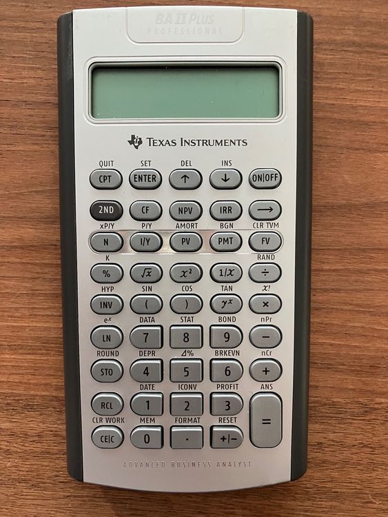 Texas Instruments TI BA II Plus Professional Taschenrechner (Gebraucht ...