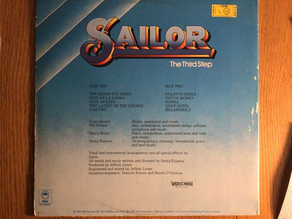 SAILOR, The third Step, Lp,1976 (Gebraucht) in Steinach für CHF 6 – nur ...