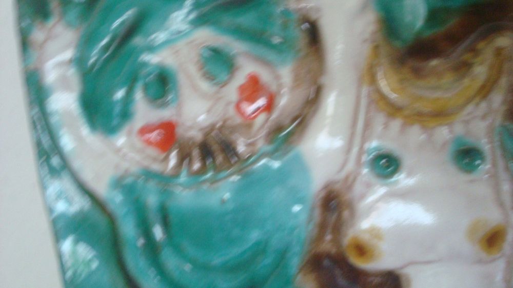 Kunstkeramik aus Ungarn Bauer mit Kühen Sövegjarto Maria (Gebraucht) in ...