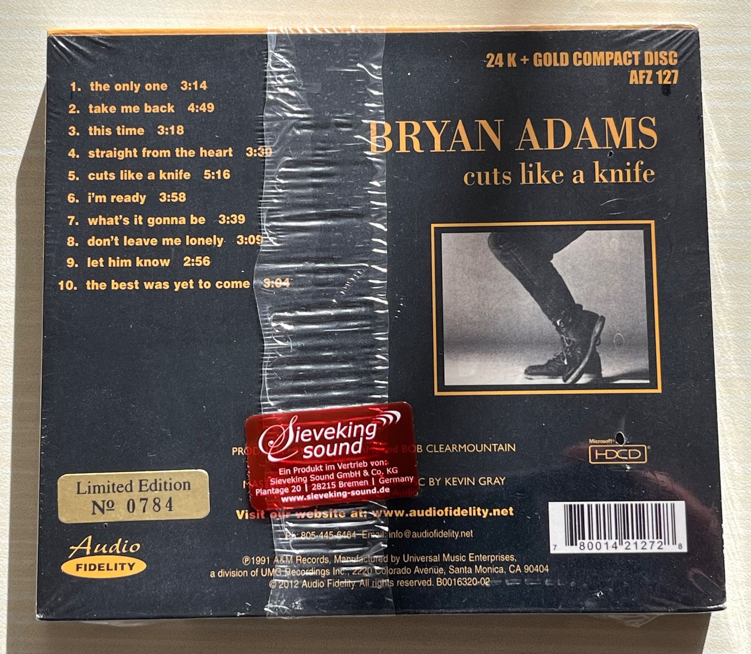 BRYAN ADAMS - CUTS LIKE A KNIFE - 24kt GOLD CD (Neu und ...