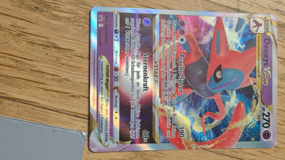 Pokemon (echt) klein Deoxys Vstar / gross Deoxys Vstar (Neu (gemäss ...