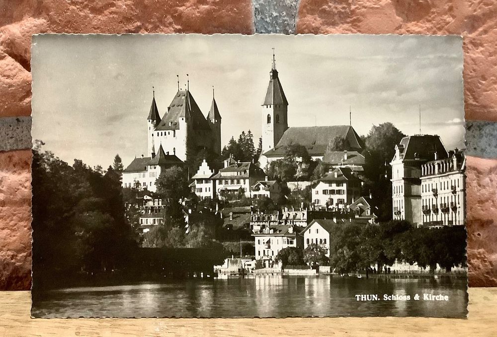 Alte Foto AK THUN Schloss & Kirche - Thunersee (Gebraucht) in Root für CHF 1 – mit Lieferung auf ...