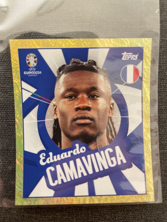 Topps Eduardo Camavinga Euro 2024 Sticker Gold (Neu (gemäss ...