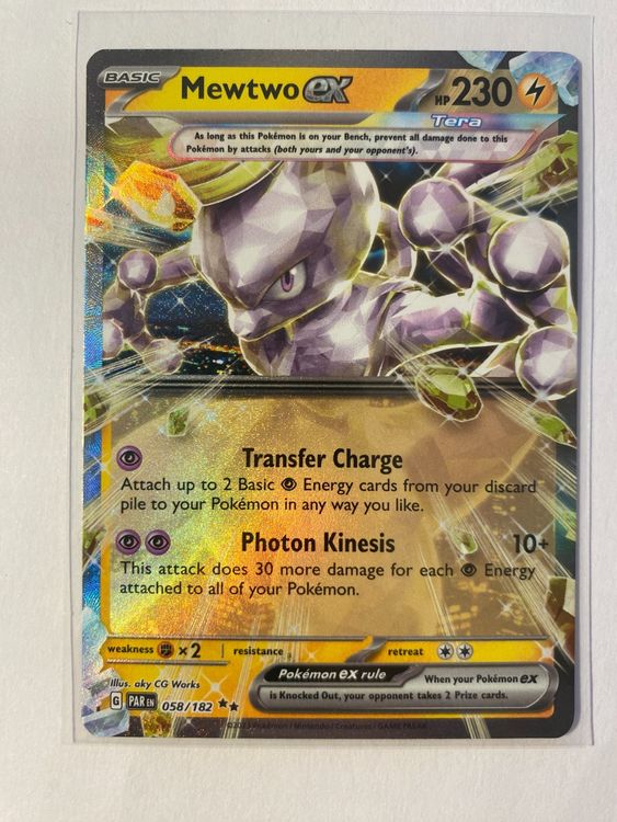 Pokemon Mewtwo EX 058/182 Paradox Rift EN (Neu (gemäss Beschreibung ...