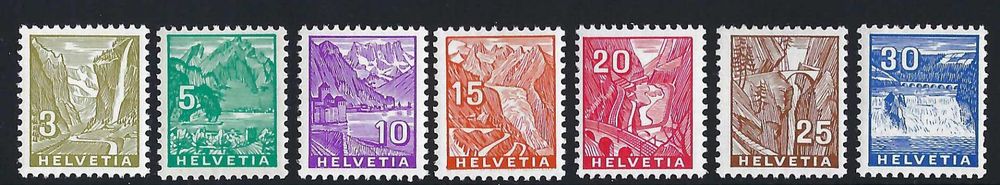 1934, LANDSCHAFTSBILDER (Z/194 - Z/200), SATZ **, SBK 160.- | Kaufen auf Ricardo