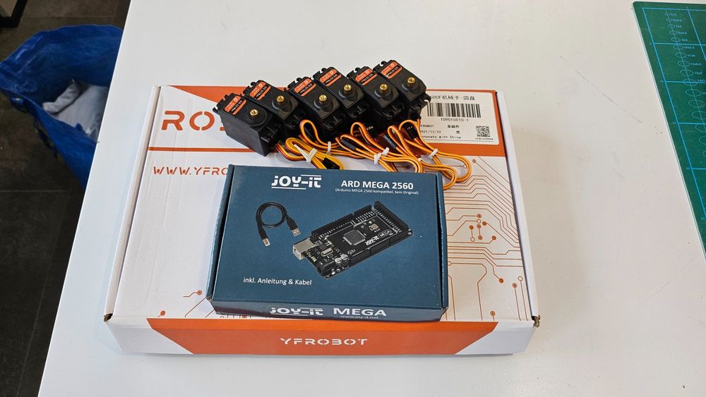 Roboter-Arm Bausatz 6 DOF + Arduino Mega 2560 (von Joy-It) | Kaufen auf ...