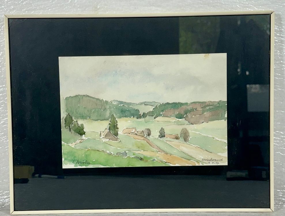 50er Jahre Herischwand Landschaft Aquarell unleserlich Sig. | Kaufen auf Ricardo