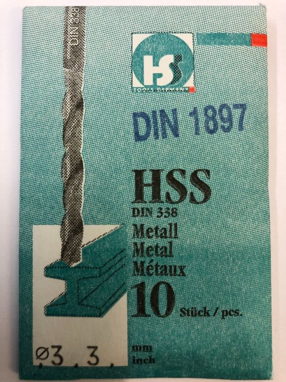 Blindnietenbohrer HSS DIN 1897 3,3 mm (Neu und originalverpackt) in ...