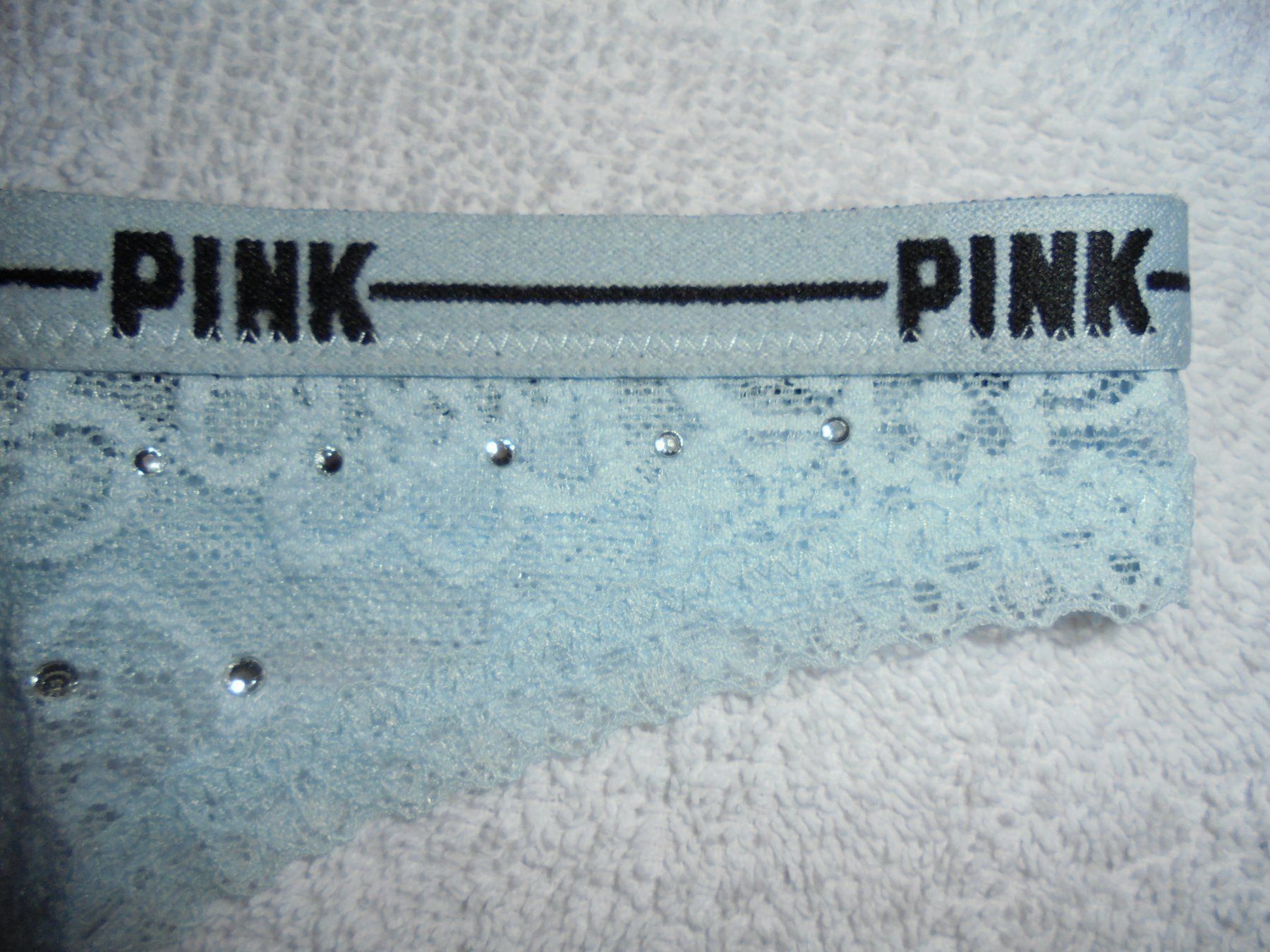 VICTORIA'S SECRET SPITZENTANGA MIT GLITZERSTEINCHEN, M, NEU (Neu und ...