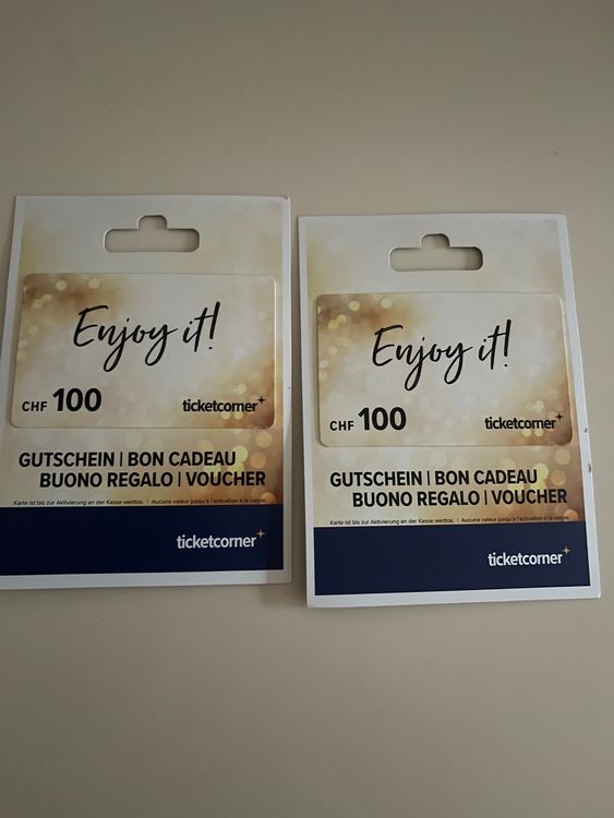 200.- TicketCorner Gutschein (Neu und originalverpackt) in für CHF 150 ...