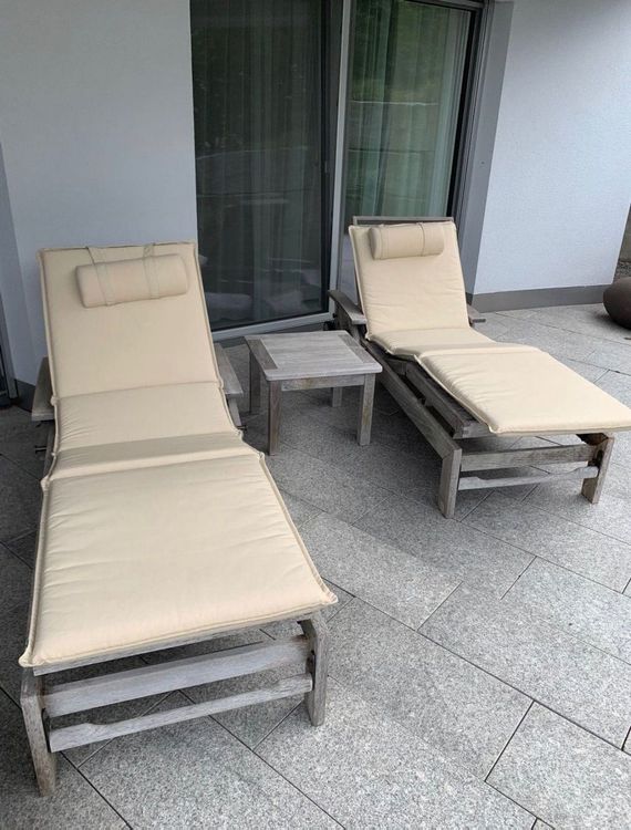 Garpa Cap Ferrat Outdoor Liegen, Teakholz mit Auflagen | Kaufen auf Ricardo