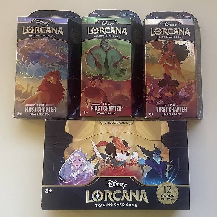 Disney Lorcana Display und alle drei Decks E - First Chapter (Neu und ...
