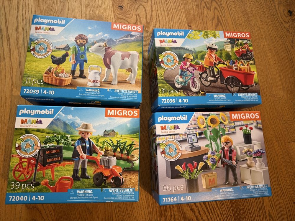 Playmobil Migros Mania Special Edition, 4 Sets, Komplett! (Neu und ...